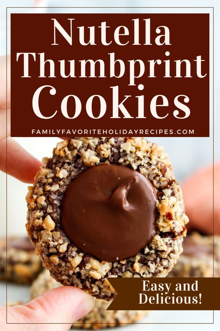 Easy Nutella Thumbprint Cookies - Family Favorite Holiday Recipes